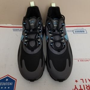 Nike | Shoes | New Nike Air Max 27 React Black Cerulean Thunder Grey ...